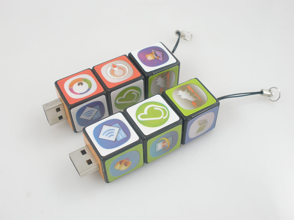 Rubik Cube 8GB USB Flash Memory Stick Customized Pendrive Customized