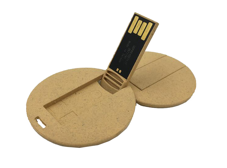 Paper Fiber Credit Card USB Flash Memory Stick Pen Drive
