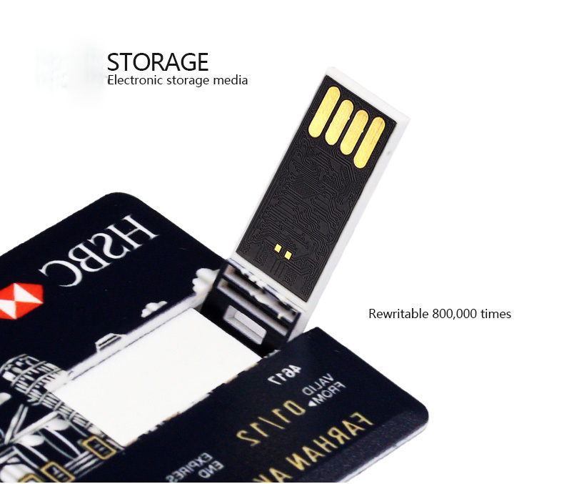 Business Credit Card USB Flash Drive Pendrive Memory Stick 8GB