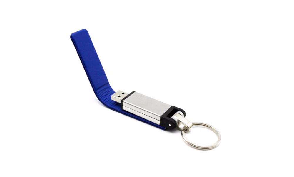 32GB Key Chain Colorful Flip Leather USB Flash Driver