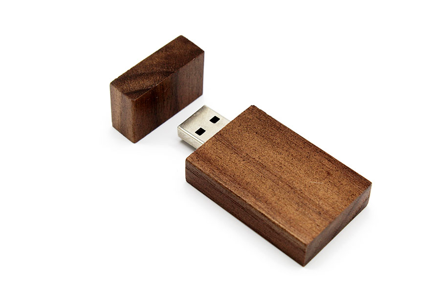Engraved Logo Rectangle Red Wood 512MB USB Flash Drive Deal